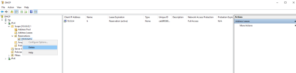 IP address reservation in DHCP Windows ~ Serverspace.us
