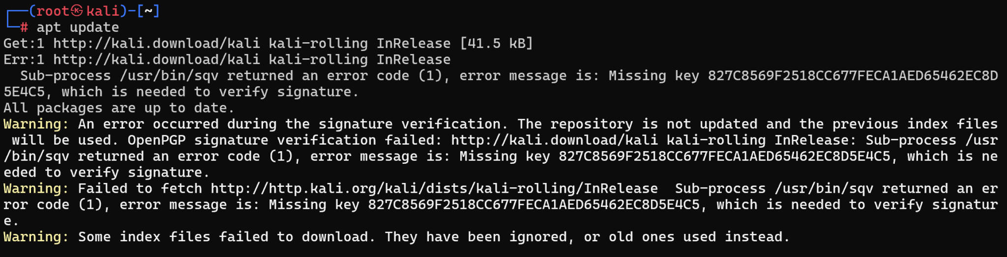 A new key has been released for the Kali Linux ~ Serverspace.us